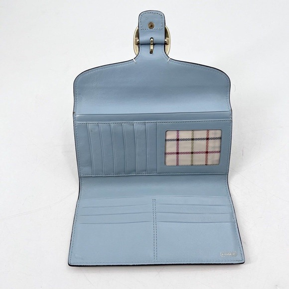 Coach | Bags | Vintage Coach White Leather Long Bifold Wallet With ...